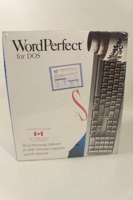 WORD PERFECT 5.1 for DOS, manuals with 5 1/4" discs. (ref H 189) $75.00 ...
