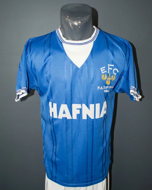 EVERTON JERSEY SCORE Draw 1984 Retro Full Zip Football Replica Mens ...