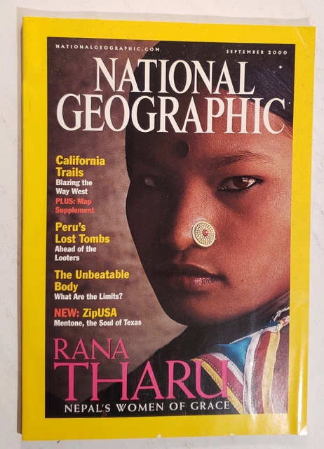 NATIONAL GEOGRAPHIC SEPTEMBER 2000 Rana Tharu Nepal Peru Tombs ...