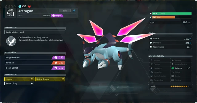 JETRAGON 🌟 LEGEND Passive 🌟 Palworld Official & Dedicated Server Mods🌟 ...