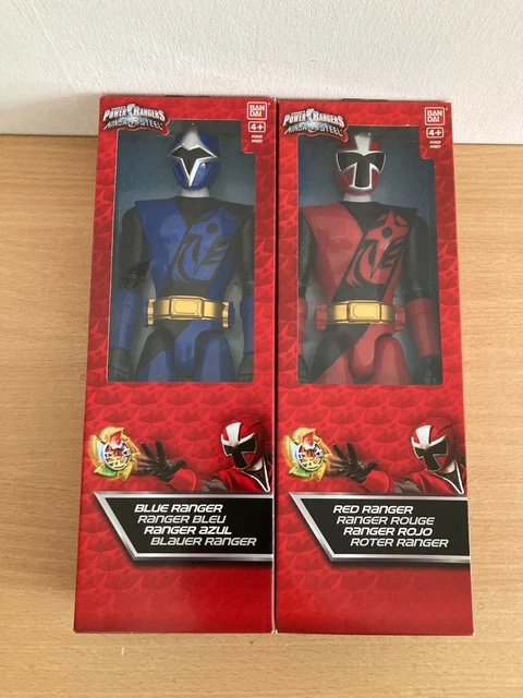 POWER RANGERS NINJA Steel red & blue ranger figure £20.00 - PicClick UK