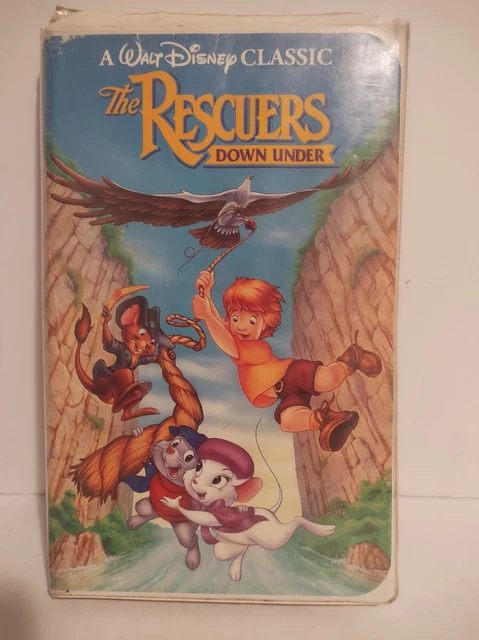 THE RESCUERS DOWN Under Walt Disney Classic VHS Tape 1991 Black Diamond ...