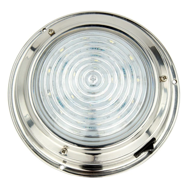 12V 5.5& STAINLESS Steel Housing LED Cabin Dome Ceiling Light For Boat ...