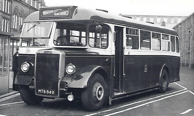 BUS PHOTO: MTB849 Rawtenstall CT (56). 1950 Leyland Tiger PS2/1 /East ...