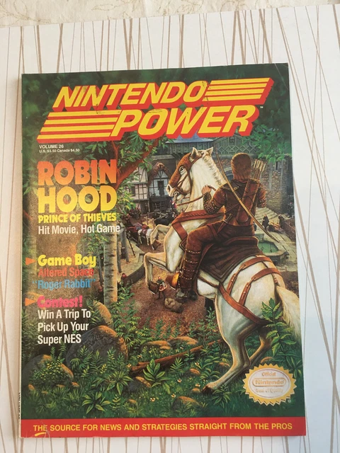 NINTENDO POWER MAGAZINE issue 26 with Metroid poster gameboy snes £26. ...