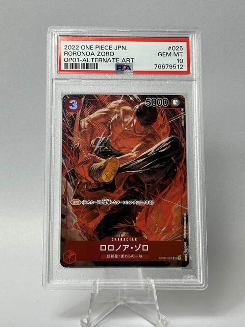 ONE PIECE TCG Roronoa Zoro Alt Art OP01-025 JP Romance Dawn PSA 10 EUR 149,99 - PicClick DE
