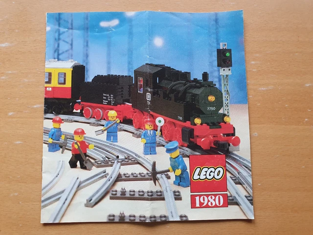 LEGO SYSTEM POSTER 12V Istruzioni treno ferroviarie vintage idea libro ...