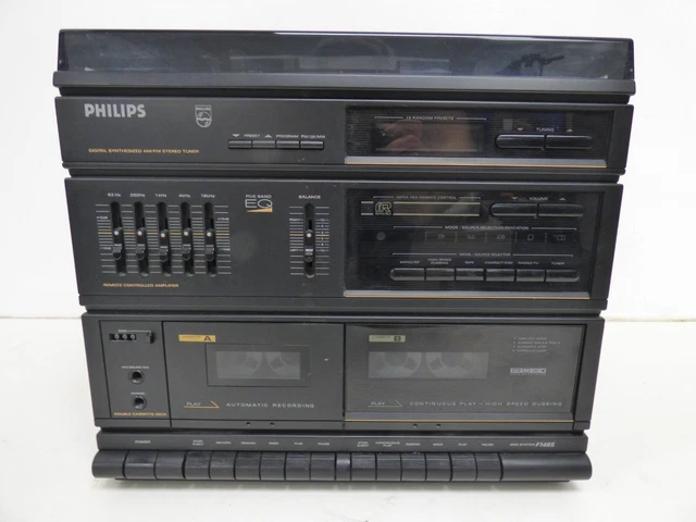 PHILIPS MIDI SYSTEM F1485 Turntable, Cassette (Parts Only) H14 £5.95 ...