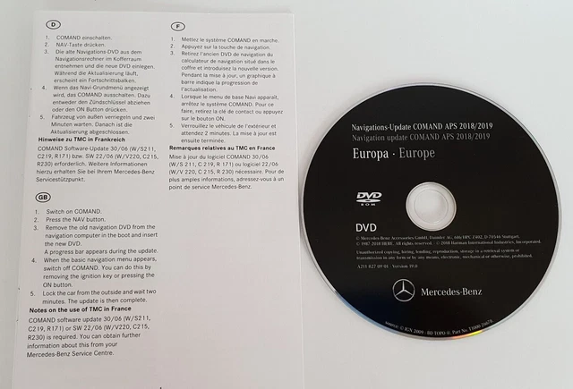 NTG1 MERCEDES-BENZ DVD Comand Aps V19 Europa (versión final) EUR 19,17 ...