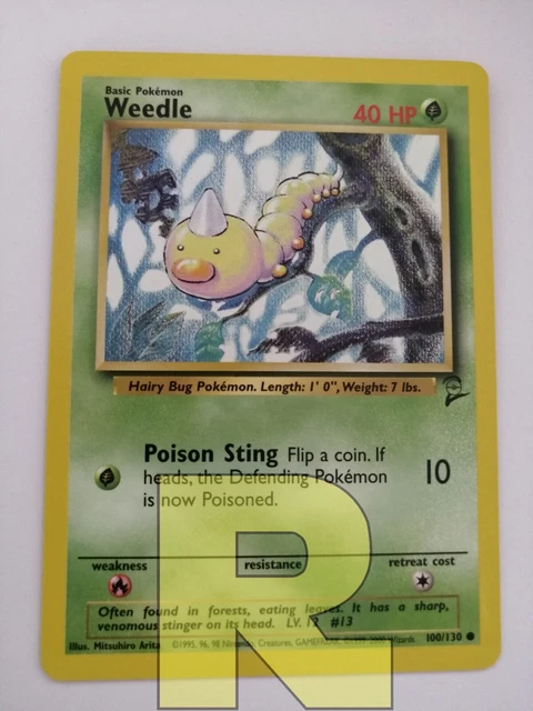 WEEDLE ® BASE Set 2 100/130 ® Comune ® Pokemon ® Inglese ® EX+ EUR 2,50 ...