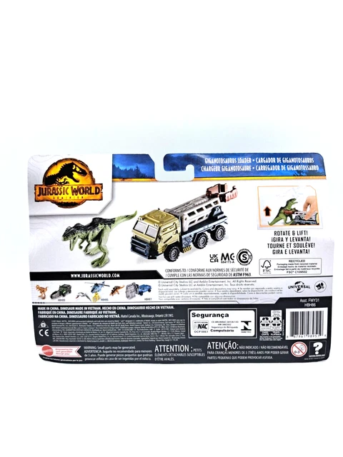 MATTEL JURASSIC WORLD Dominion Giganotosaurus Loader Matchbox Dinosaur ...