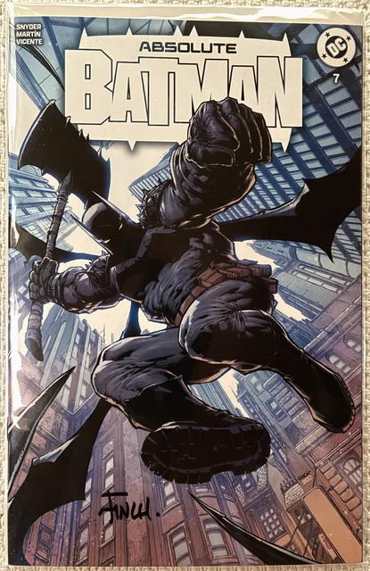 🔥~ABSOLUTE BATMAN #7~🔥~LIMITED FINCH VARIANT~🔥~SIGNED by FINCH w/COA~🔥 ...