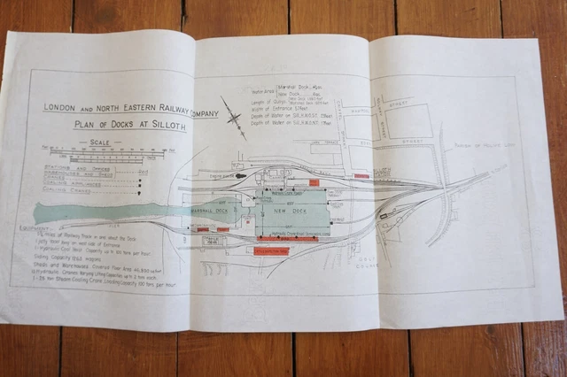 C1930 LNER SILLOUTH Docks Railway Plan Map £24.99 - PicClick UK