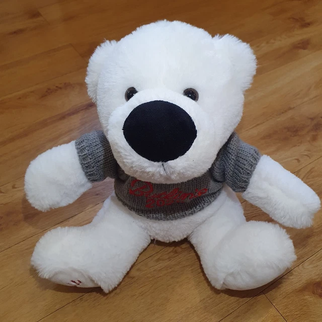 BUTLINS BINKIE TEDDY Bear 2020 White Soft Toy Plush Grey Jumper Holiday ...