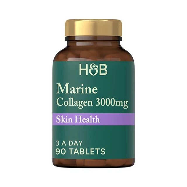 HOLLAND AND BARRETT Marine Collagen with Vitamin C 3000mg 90 Tablets £ ...