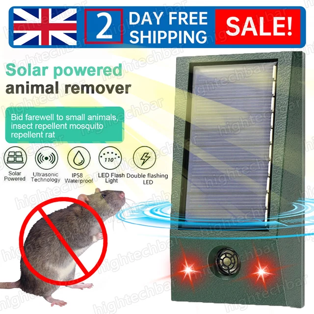 SOLAR POWER CAT Repellent Scarer Deterrent Ultra Sonic Dog Fox Cat Pest ...