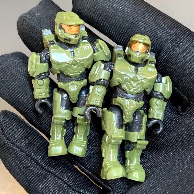 2 HALO MEGA CONSTRUX BLOKS UNSC MASTER CHIEF MINI FIGURE WARTHOG RALLY ...