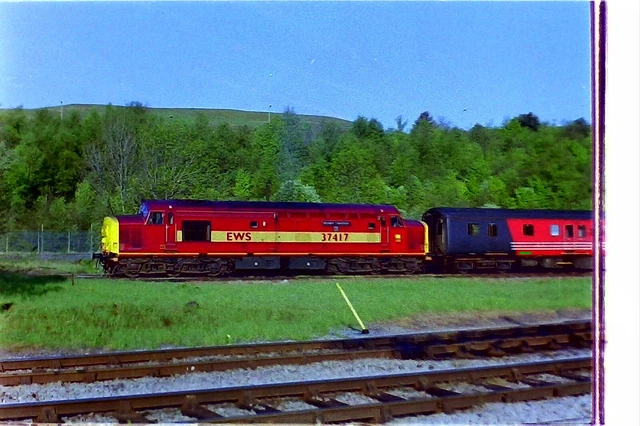 35MM RAILWAY COLOUR Negative Class 37 417 at Rhymney £1.75 - PicClick UK