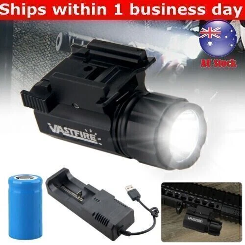 LED LIGHT PISTOL Gun Rifle Shotgun Flashlight Rail Mount Hunting Light ...