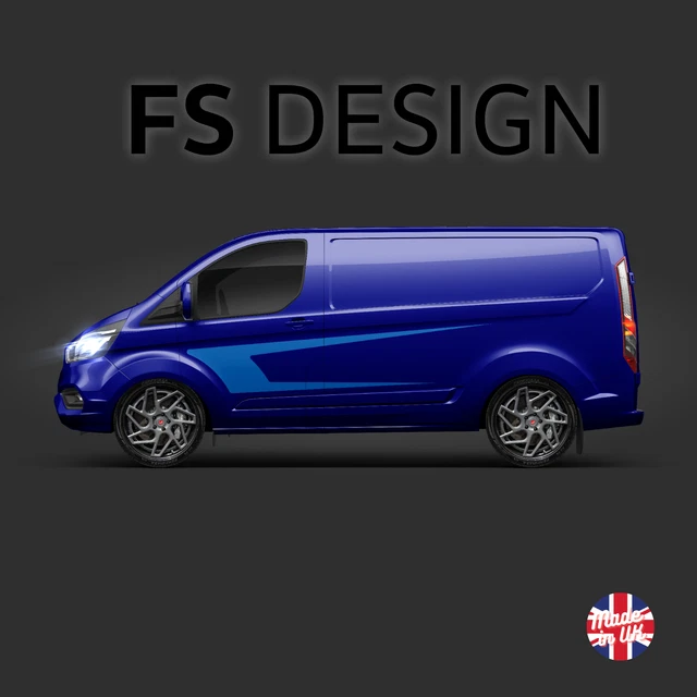 BODY SIDE DECALS for Ford Transit Custom Van Camper SPORT BUBBLE FREE £ ...