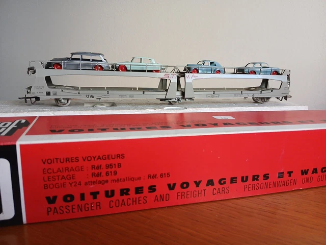 JOUEF TRAIN HO Sncf Wagon Stva Voiture Citroen Ds Simca Ariane Peugeot ...