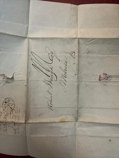 1818 WM ROBERTSON London Letter Rob Waugh Esq Melrose Georgian Ephemera ...