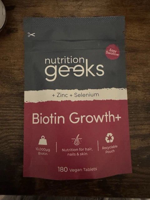 NUTRITION GEEKS IRON Energy And biotin Growth Tablets. Listing Is For ...