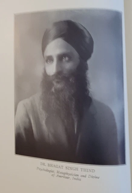 BHAGAT SINGH THIND Soldat Sikh Asiatique Signé Bhagat Singh Thind Livre ...