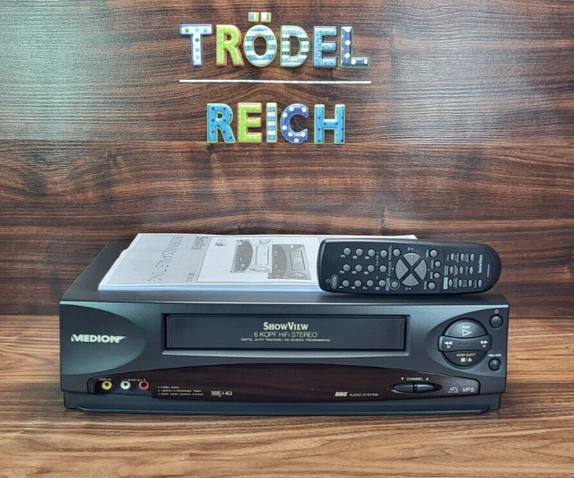MEDION MD 9023 HiFi 6 Kopf VHS Videorecorder 12 Monaten Garantie #546 ...