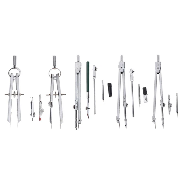PRO STUDENTS SCHOOL Metal Compass Drawing Measuring Dividers Precision ...