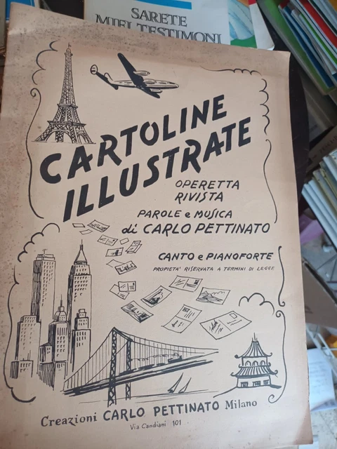 CARTOLINE ILLUSTRATEOPERETTA RIVISTAPAROLE E MUSICA di CARLO... EUR 30 ...