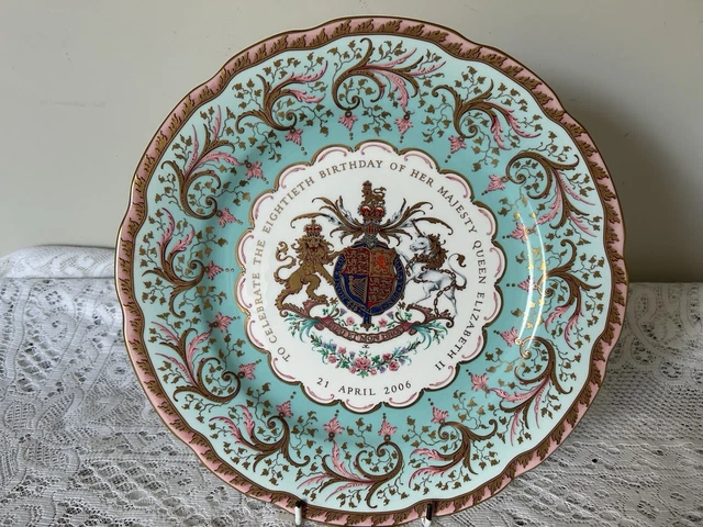THE ROYAL COLLECTION Limited Edition 30cm Plate - Elizabeth II 80th ...