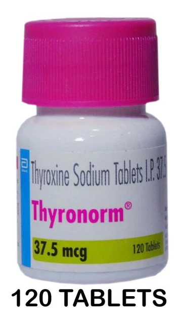 THYROID THYRONORM 37.5 mcg thyroid gland thyroxine sodium 120 Tablets £ ...