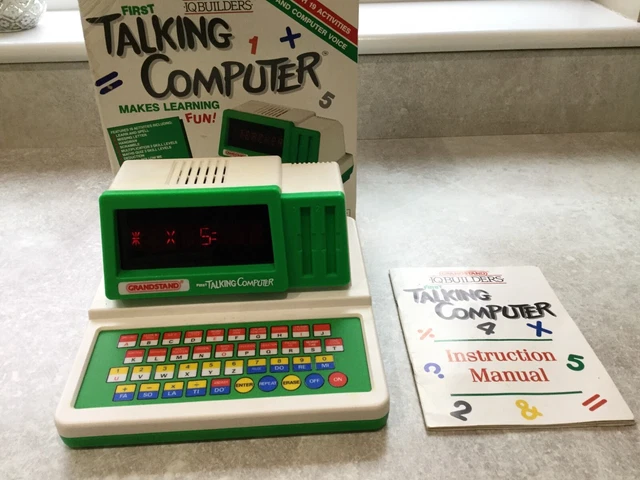 VINTAGE GRANDSTAND IQ Builders First Talking Computer in Original Box ...
