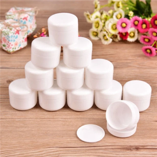 COSMETIC EMPTY JAR Pots Eyeshadow Makeup/Faces Cream Lip Balm Container ...