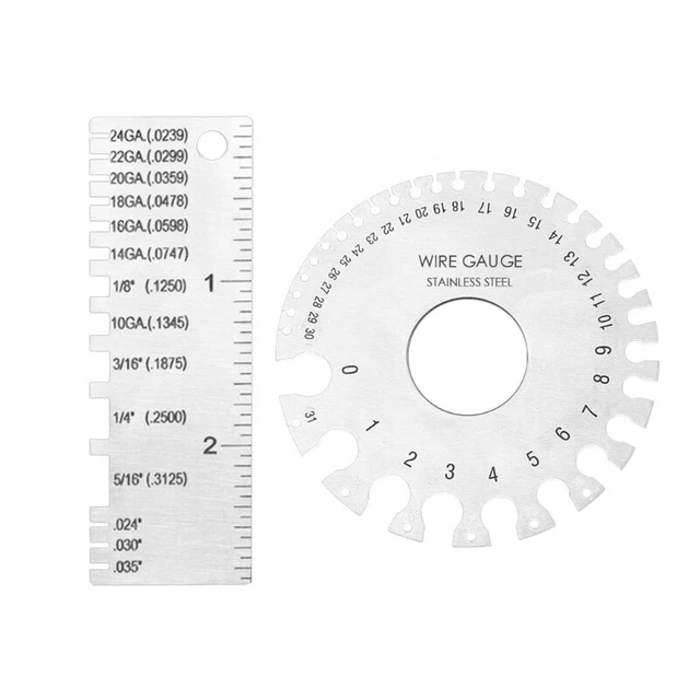 GAGE THICKNESS STEEL Measuring Stainless Wire Gauge Scale Round Caliper ...