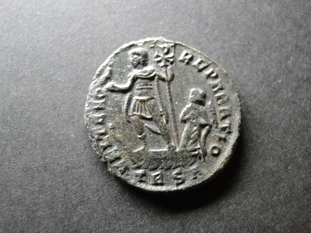 CONSTANS BRONZE AE2 Fel Temp coin, Phoenix/Galley type RIC VIII ...