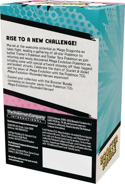 POKÉMON TCG: MEGA Evolution Ascended Heroes Booster Bundle (6 Booster ...