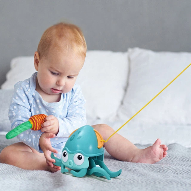 BABY PULL OCTOPUS Crawling Stimulating Toy Hand-to-eye Coordination £17 ...
