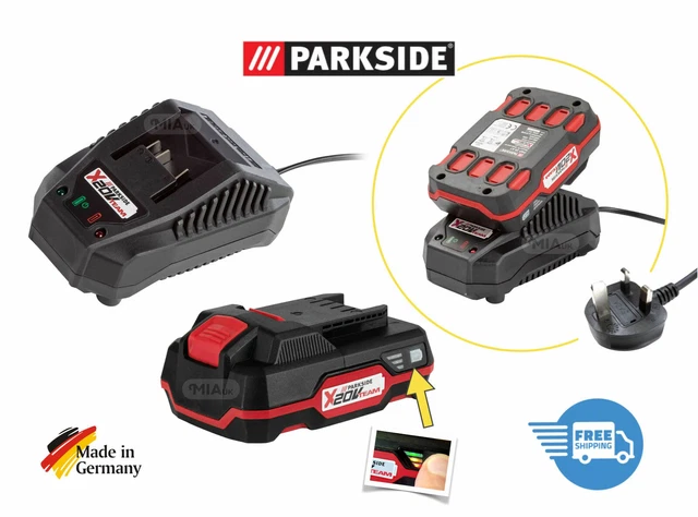PARKSIDE 20V 2AH Battery & Charger for Performance Hammer Drill PSBSAP ...