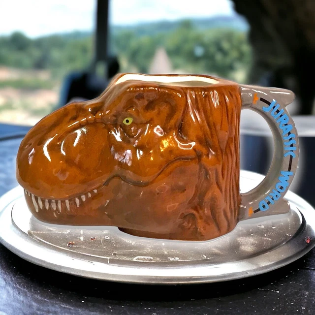 UNIVERSAL STUDIOS JURASSIC World Ceramic T-Rex Head Coffee Mug 3D By ...