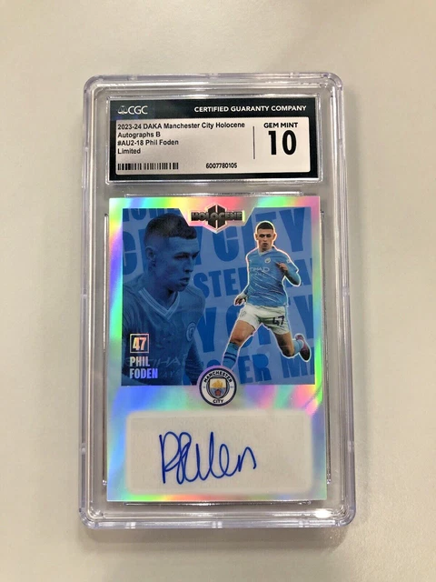 PHIL FODEN AUTO /18 CGC 10 Daka 2023-2024 Man City £120.00 - PicClick UK