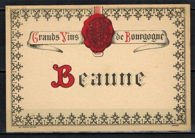 ANCIENNE ETIQUETTE GRANDS vins de Bourgogne-Beaune-Old label-R.223 EUR ...