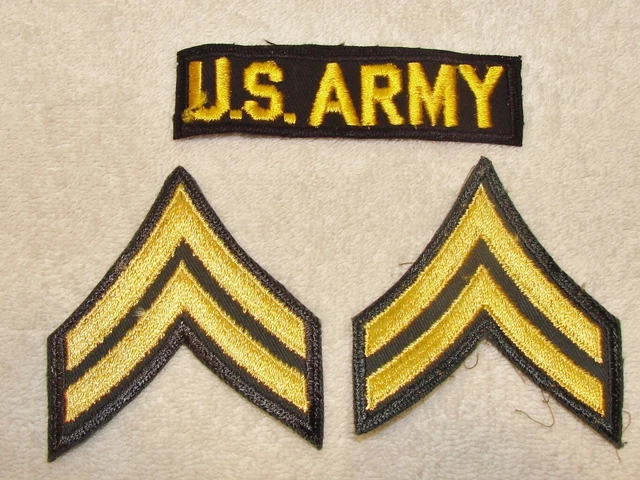 VIETNAM ERA US ARMY Theater Made Black Yellow Name Tape Patch ...