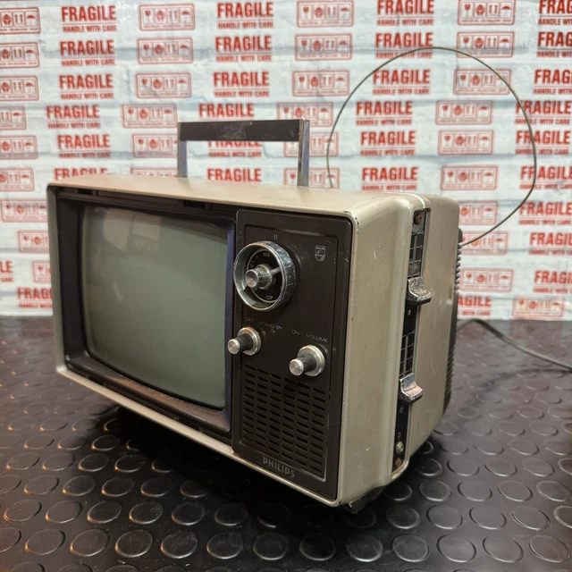 VINTAGE PHILIPS PORTABLE TV television Vintage CRT £89.95 - PicClick UK