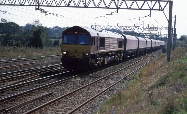 LARGE FORMAT ORIGINAL Diesel Railway Slide of Class 66 66134 at Weaver ...