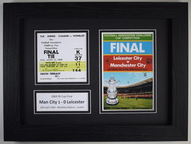 1969 FA CUP Final A4 Photo Ticket Display Football Programme Manchester ...