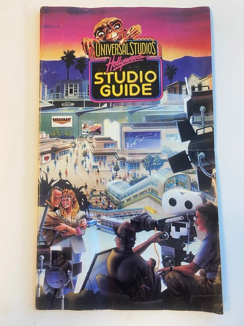 1990-91 UNIVERSAL STUDIOS Hollywood Studio Guide Map E.T., Backdraft ...