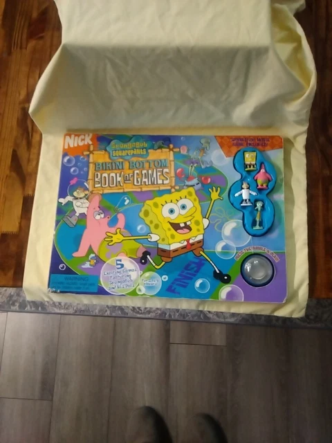 RARE NICKELODEON SpongeBob Squarepants Book Of Games W/ Game Pieces Ck ...