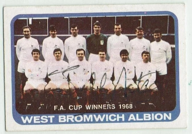 JEFF ASTLE SIGNED 1968 1969 A&BC Yellow Back Series 1 card #1 WEST BROM ...